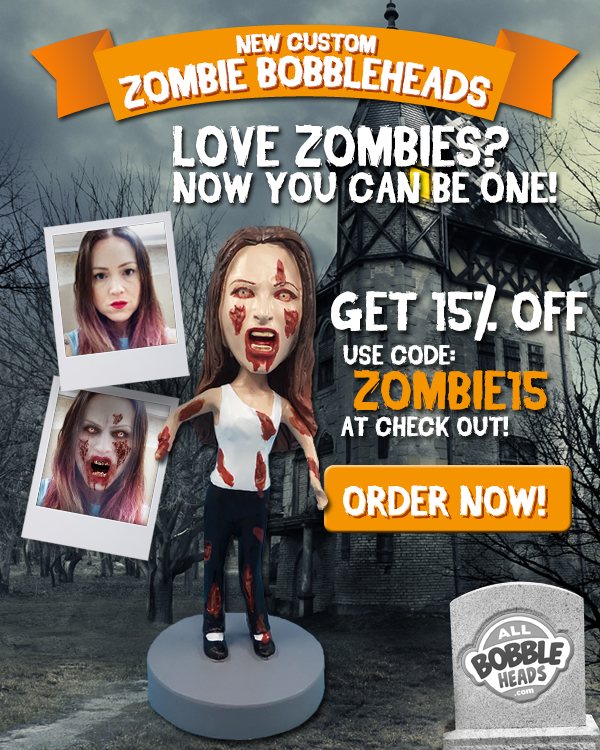 AllBobbleHeads.com's Customizable Zombie Bobble Heads Turn You Into the ...